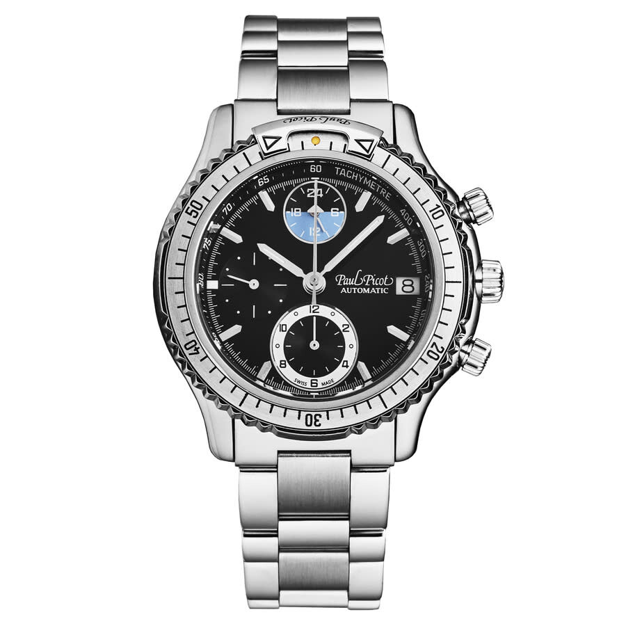 Paul Picot U-Boot Chronograph GMT Automatic Black Dial Men's Watch ...