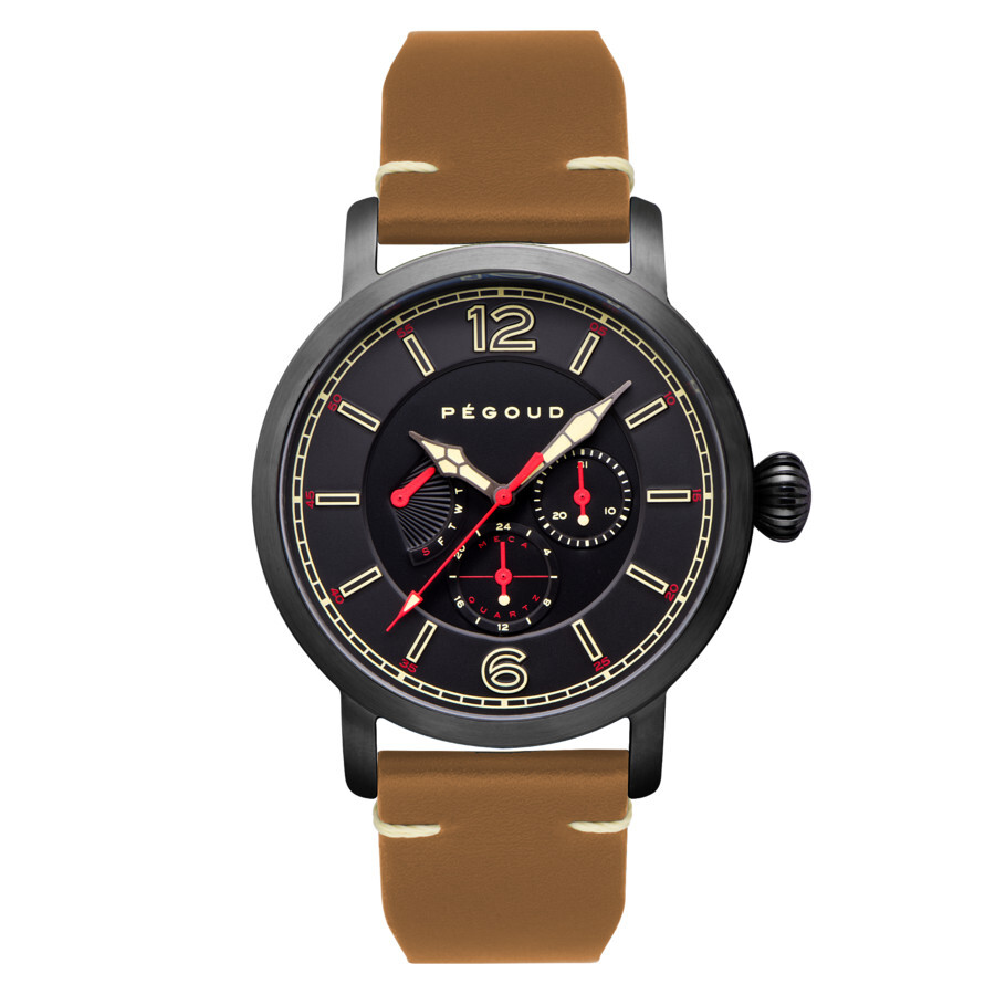 Pegoud Premiere Retro Calendar Black Dial Men's Watch PG-9006-05 ...