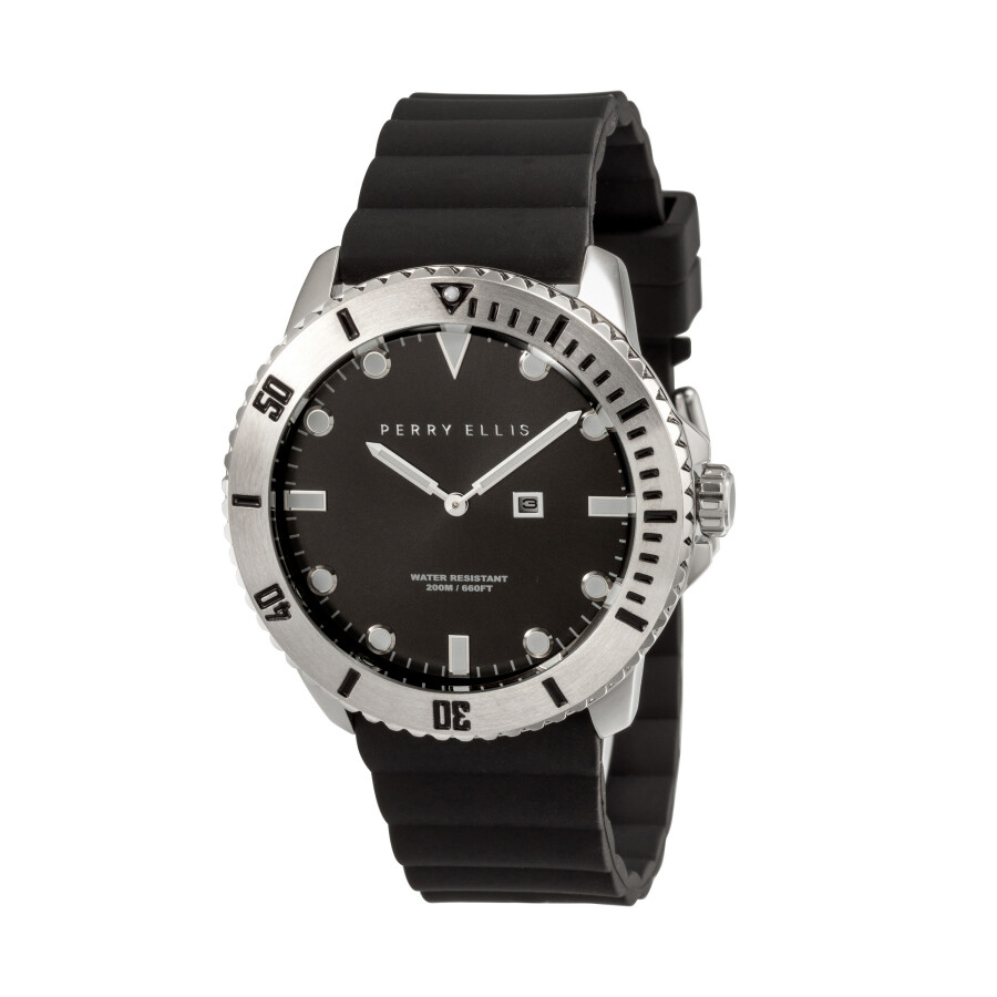 Perry Ellis Deep Diver 42mm Black Dial Unisex Watch 06001-03 - Watches ...