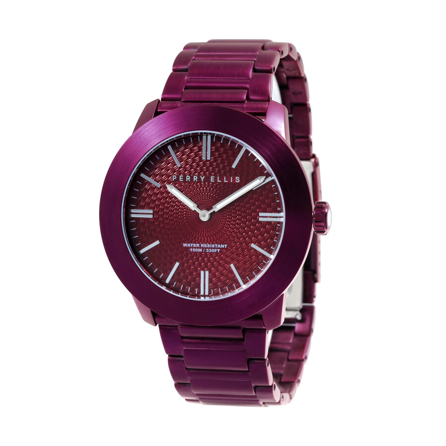 Perry Ellis Slim Line 46mm Red Dial Men's Watch 03007-02 - Watches ...