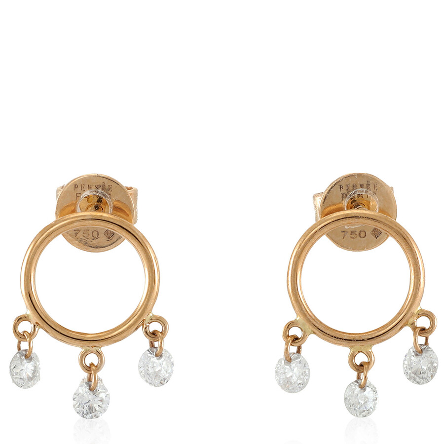 Persee 18K Yellow Gold Boheme Diamond Hoop Earring E73024-YG - Jewelry ...