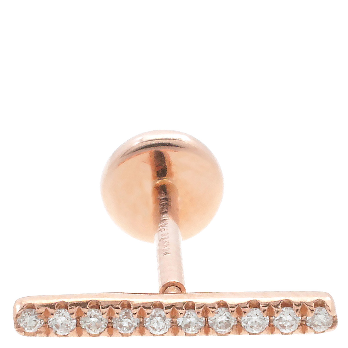 Persee Ladies 18K Rose Gold Paris Diamond Bar Earring EA76665-RG ...