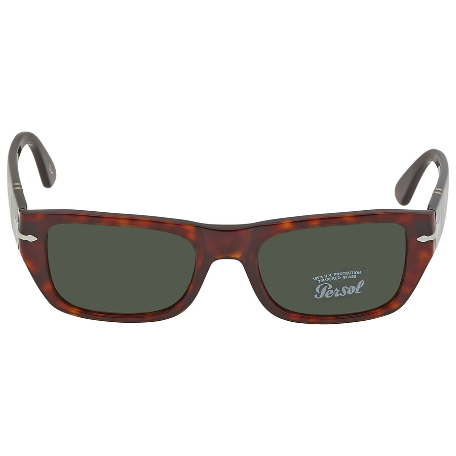 Persol Green Rectangular Unisex Sunglasses PO3268S 24/31 53 ...