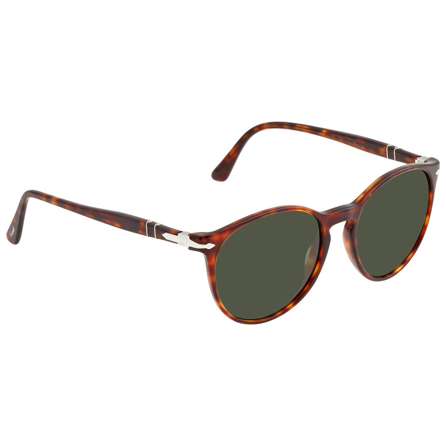 Persol Green Round Unisex Sunglasses PO3228S 24/31 53 8056597058766 ...