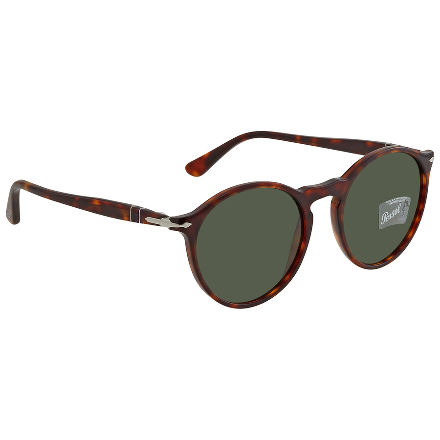 Persol Green Round Unisex Sunglasses PO3285S 24/31 52 8056597594936 ...