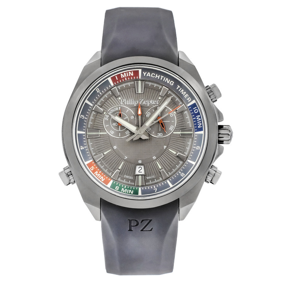 Philip Zepter Yachting Timer Chronograph Quartz Grey Dial Men's Watch ...