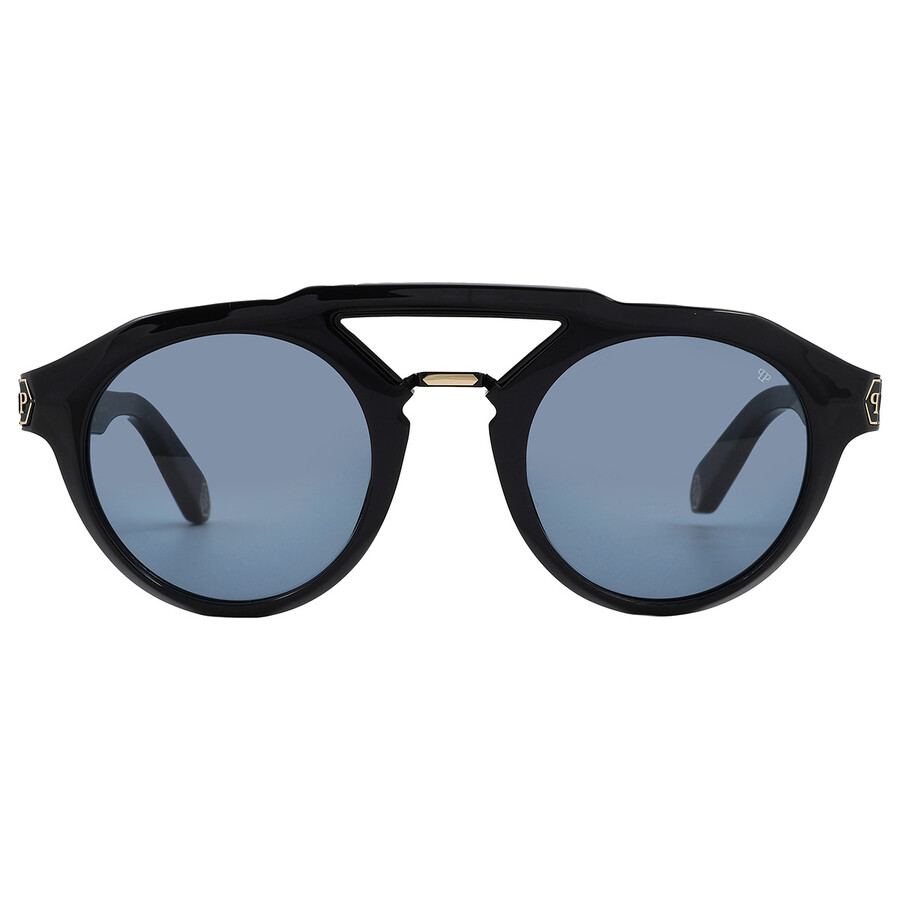 Philipp Plein Blue Round Men's Sunglasses SPP045M 0700 50 190605418253 ...