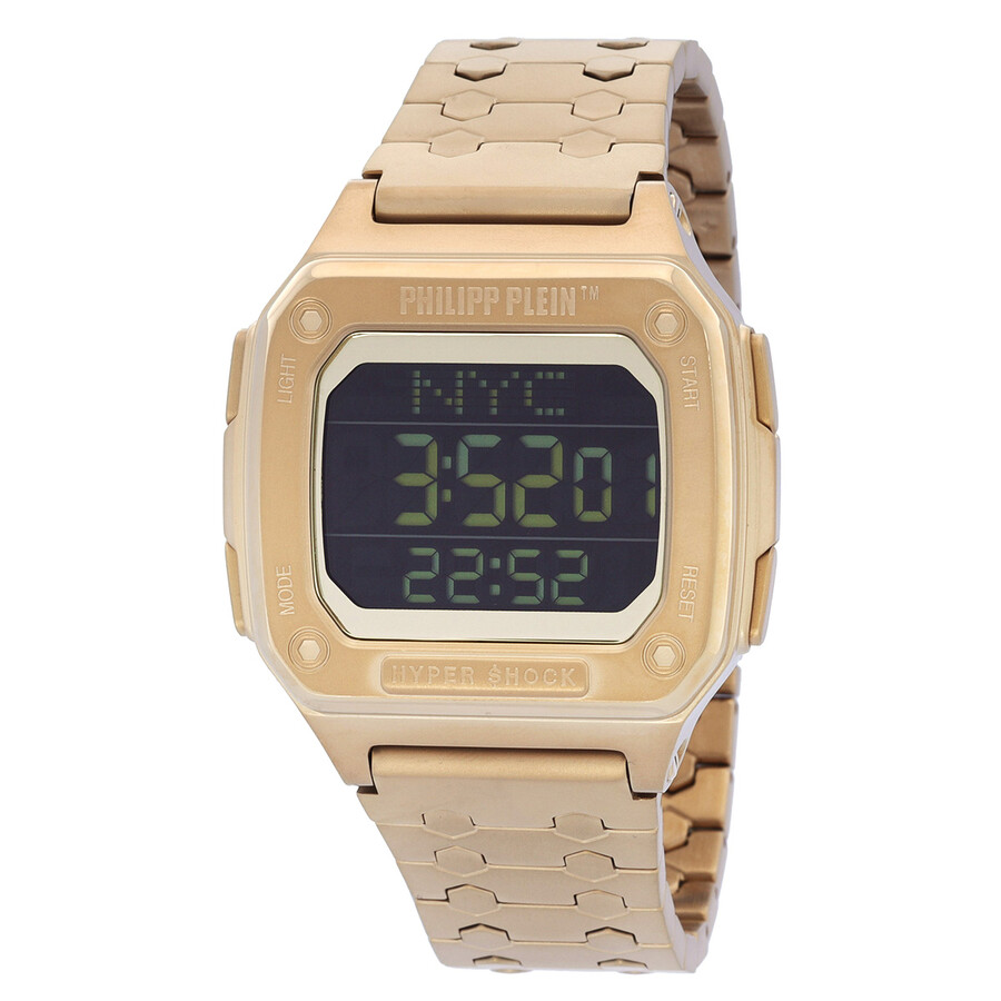 Philipp Plein Hyper Shock Quartz Digital Black Dial Unisex Watch ...