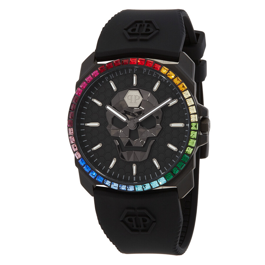Philipp Plein The Skull King Quartz Crystal Black Dial Men's Watch ...