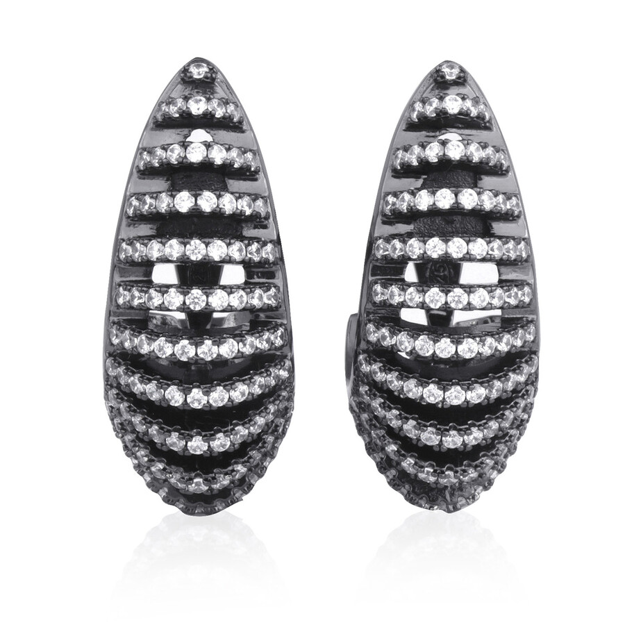 Pianegonda Earrings Dorifora Pdo30 925 Sterling Silver And Black Gun ...