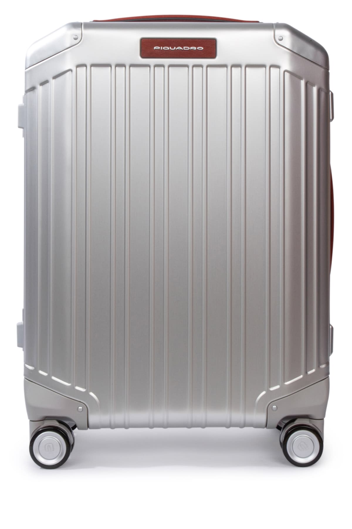 Piquadro Trolley Cabina Slim 4 Ruote In Alluminio E Pelle BV4425ALU ...