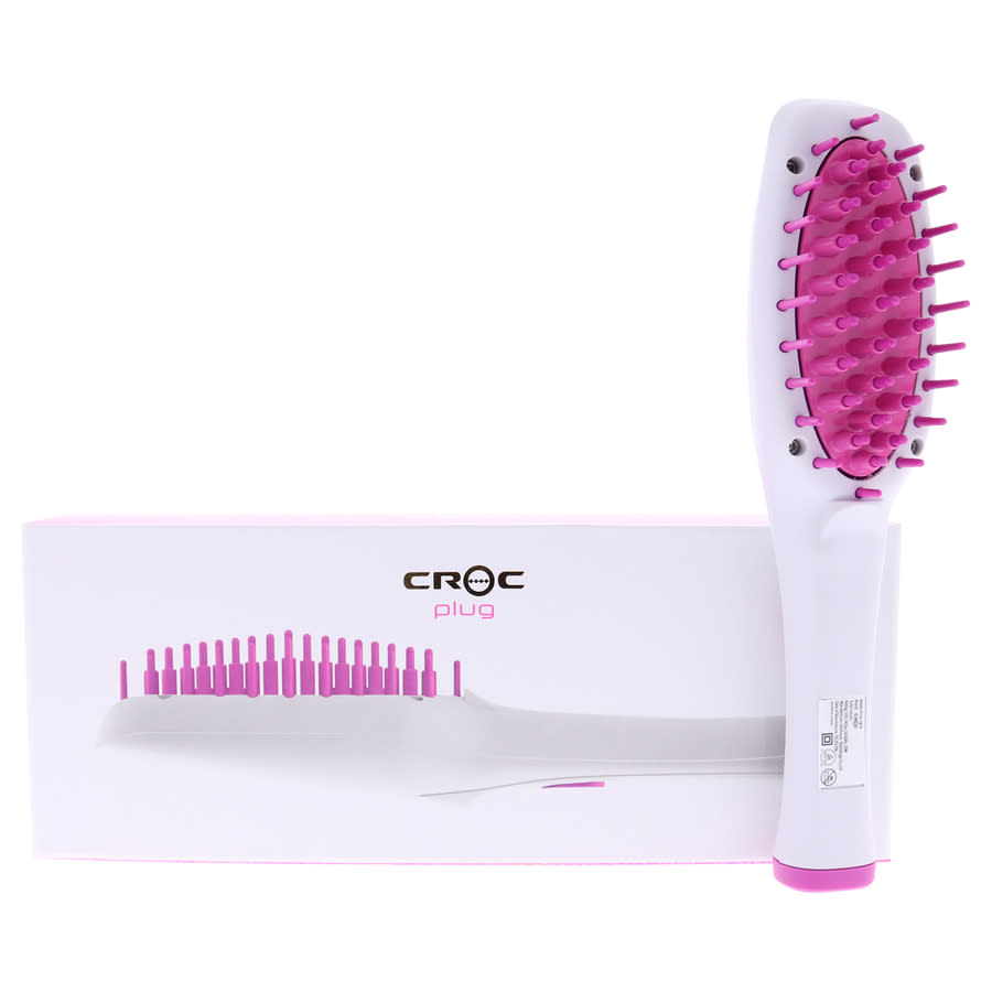 Croc Plug Detachable Mini Hot Brush - White-Pink by Croc for Unisex - 1 ...