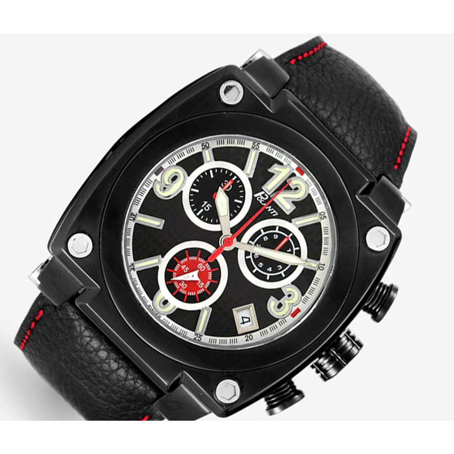 Polanti Torque Ii Chrono Chronograph Red Dial Men's Watch PLT2004LB-IPB ...