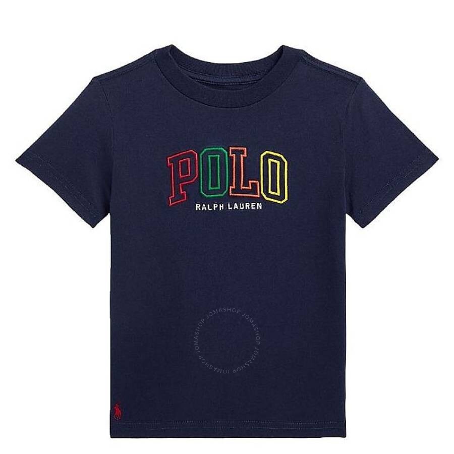 Polo Ralph Lauren Boys Cruise Navy Polo Logo T-Shirt, Size 6 322902404001 - Apparel - Jomashop