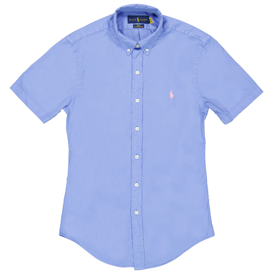 Polo Ralph Lauren Classics Men's Blue Slim Fit Twill Shirt 710794605012 - Clothing, Classics ...