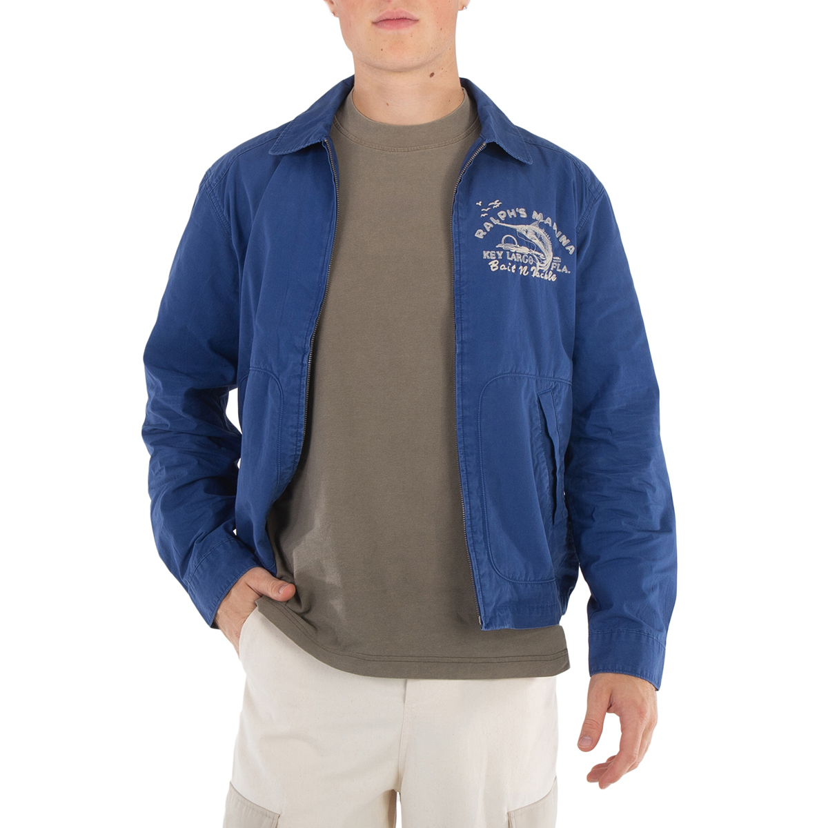 Polo Ralph Lauren Marina Poplin Bomber Jacket, Size Medium 710903486001 ...