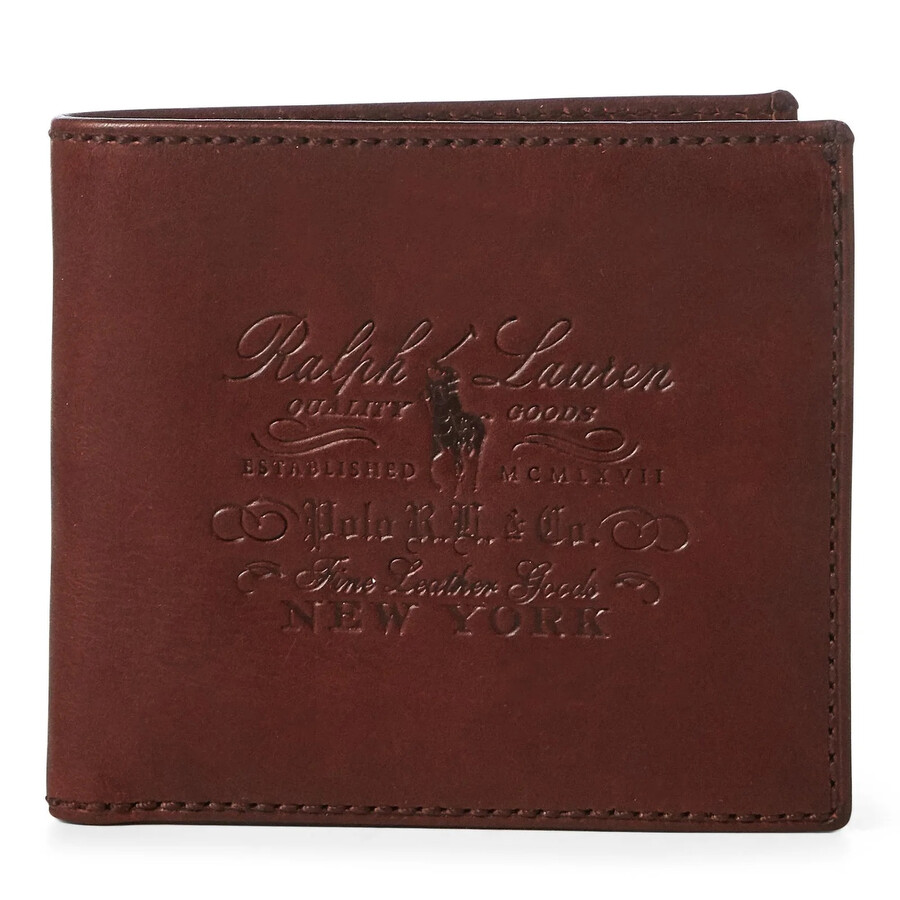 Polo Ralph Lauren Men's Brown Leather Polo Heritage Logo Wallet ...