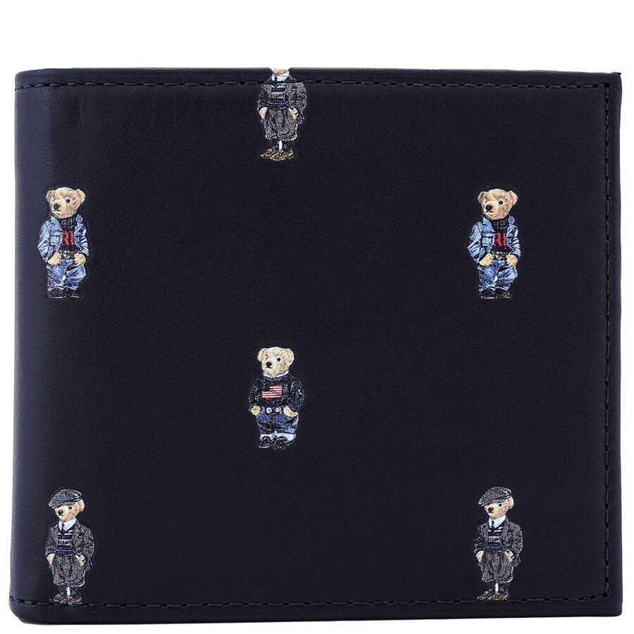 Polo Ralph Lauren Navy / Multi Bear All Over Bear Billfold Wallet ...