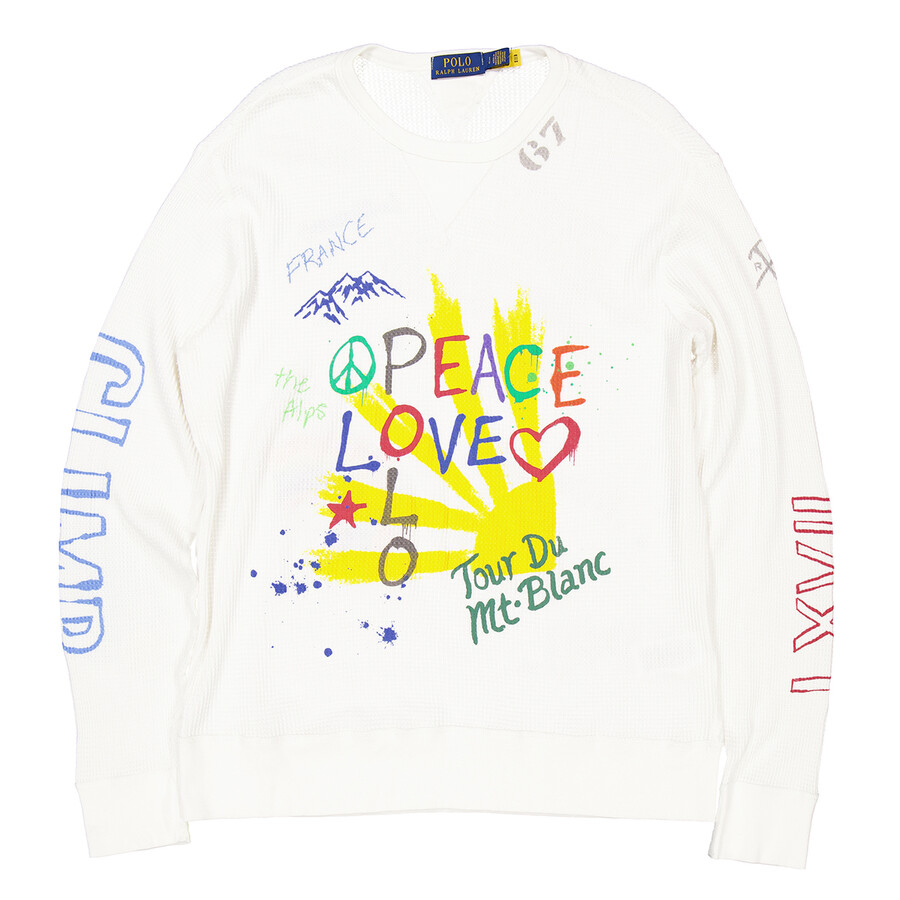 Polo Ralph Lauren Peace-Print Cotton Jumper, Size Large 710936377001 ...