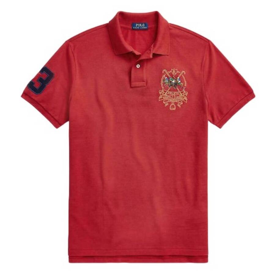 Polo Ralph Lauren Red Triple-Pony Custom Slim Fit Polo Shirt, Size ...