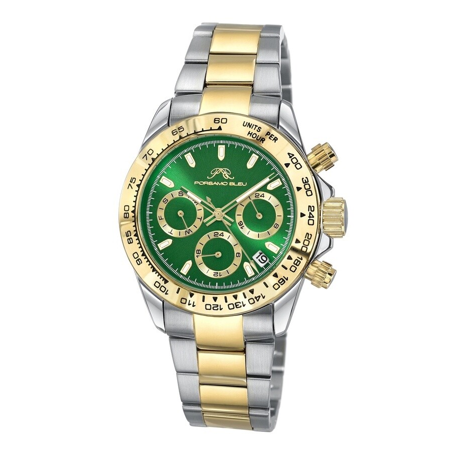 Porsamo Bleu Alexis Chronograph Quartz Green Dial Ladies Watch 925BALS ...