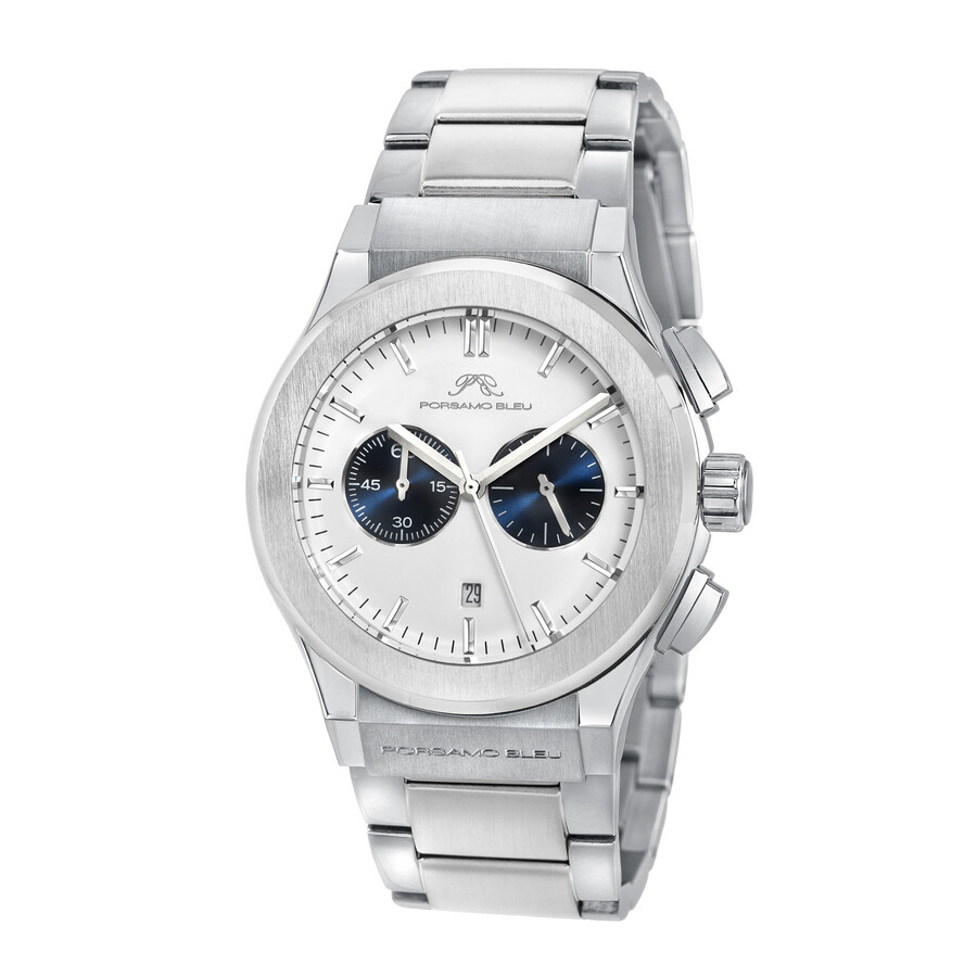 Porsamo Bleu Austin Chronograph Quartz White Dial Men's Watch 1021BAUS ...