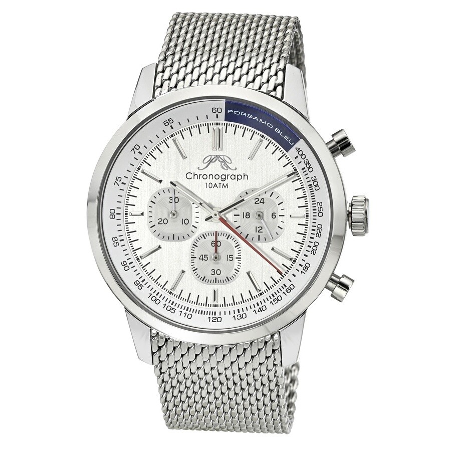 Porsamo Bleu Simon Chronograph Quartz Silver Dial Men's Watch 1321ASIS ...