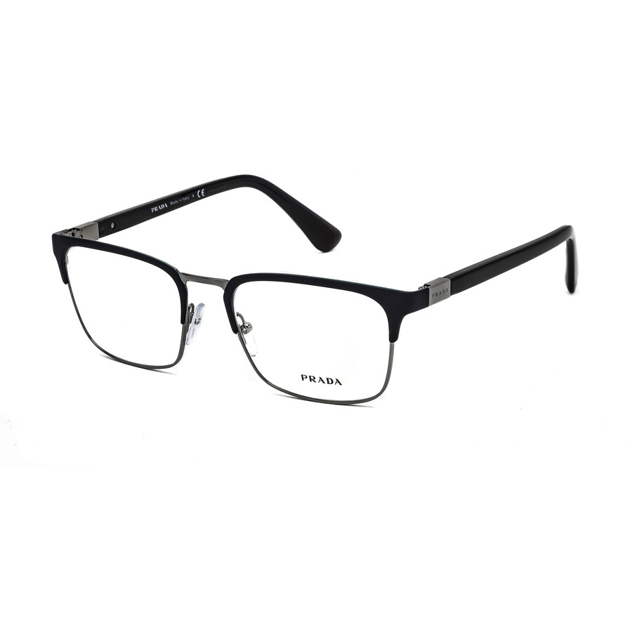 Prada Clear Demo Rectangular Men's Eyeglasses PR 54TV 02N1O1 55 ...