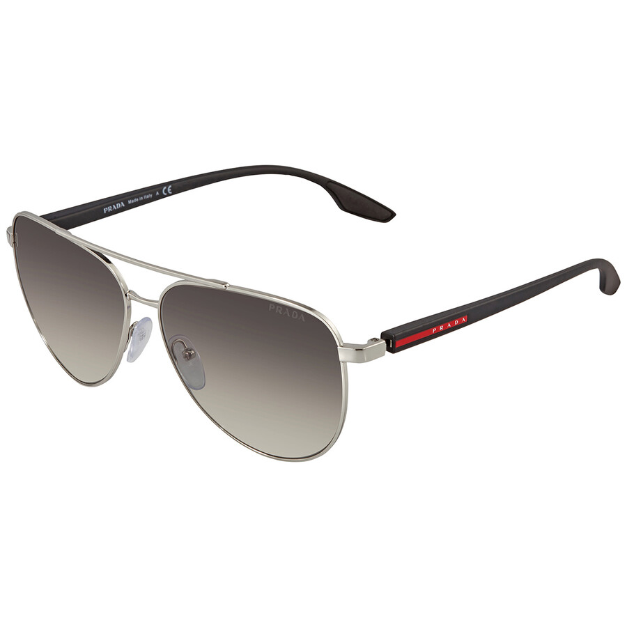 Prada Linea Rossa Grey Gradient Pilot Men's Sunglasses 0PS 52WS ...