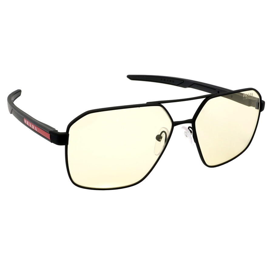 Prada Linea Rossa Photochromatic Brown Navigator Men's Sunglasses PS ...