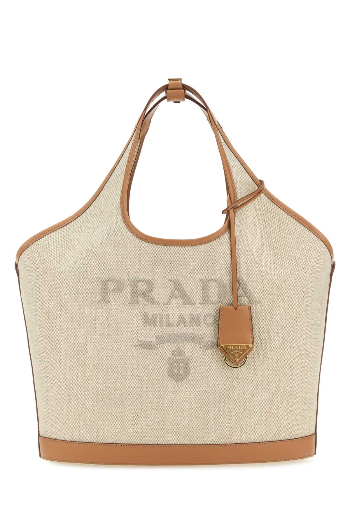 Prada Sand Canvas Handbag 1BG472VOAH2DLI F0018 8059652078563 - Handbags ...