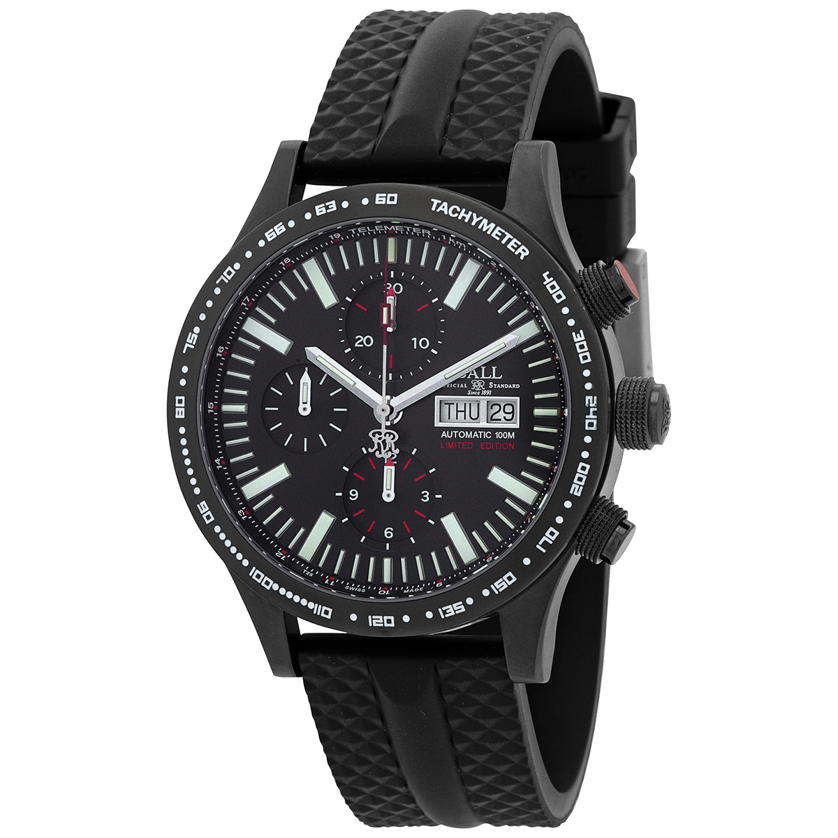 Ball Pre-owned Ball Fireman Chronograph Automatic Black Dial Men's ...