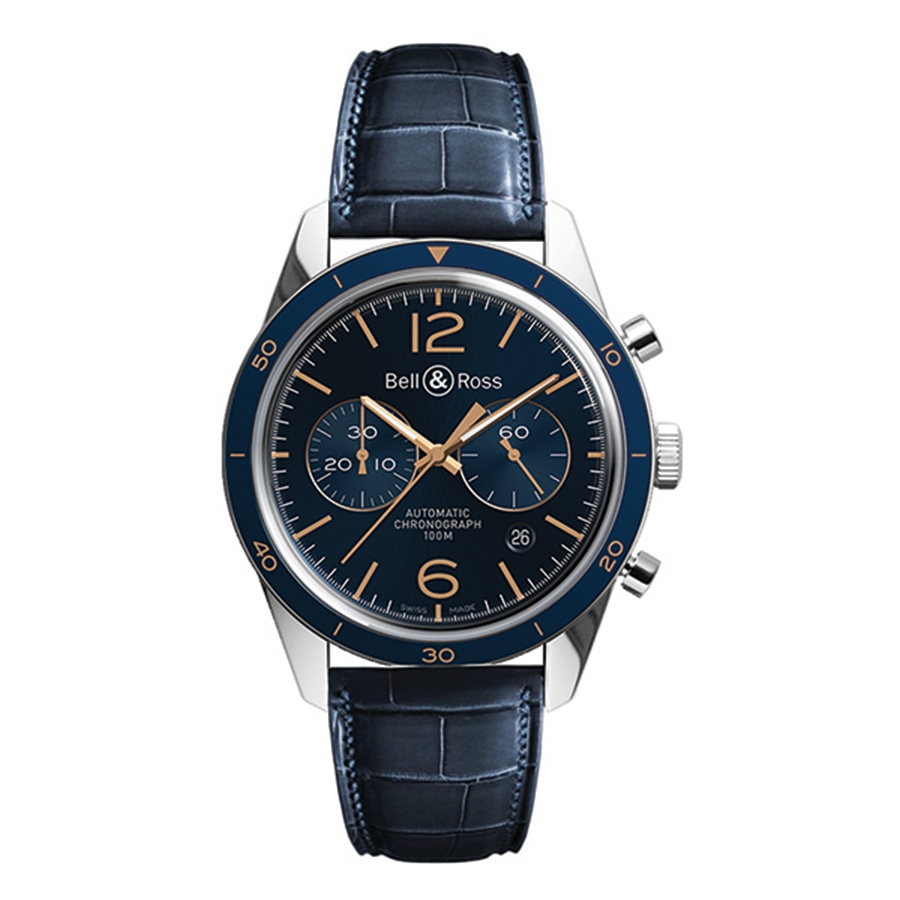Bell And Ross Pre-owned Bell and Ross Sport Chronograph Automatic Blue ...
