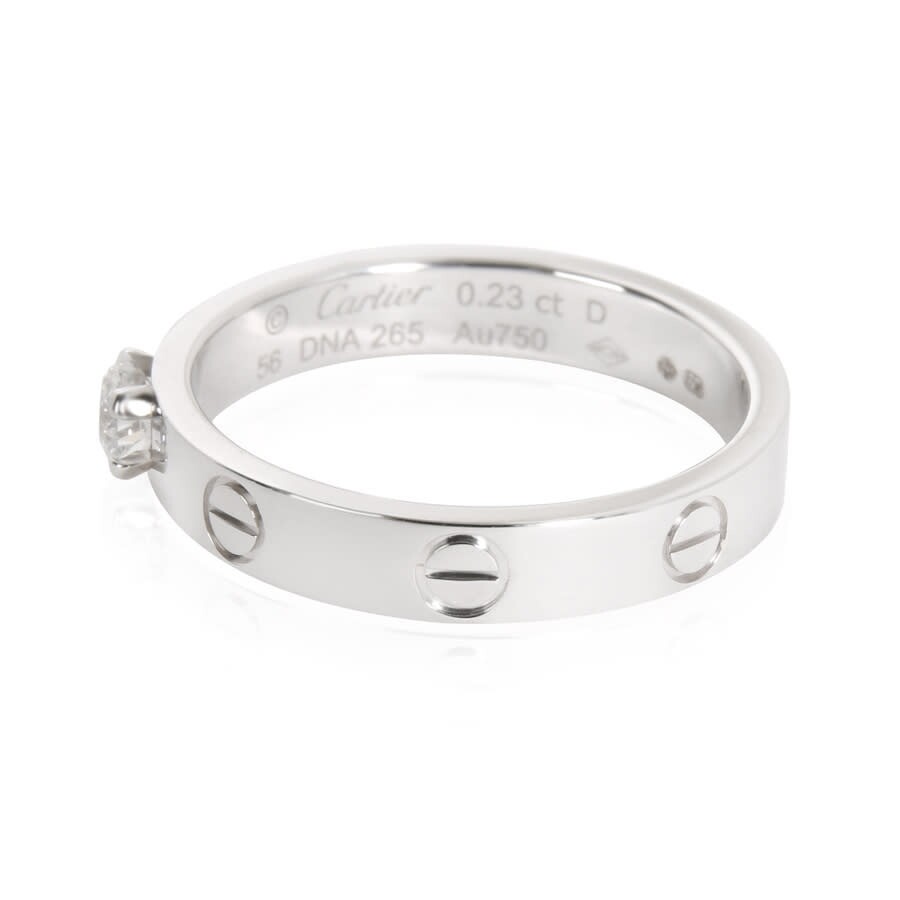 Pre-Owned Cartier LOVE Solitaire Diamond Engagement Ring in 18K White ...