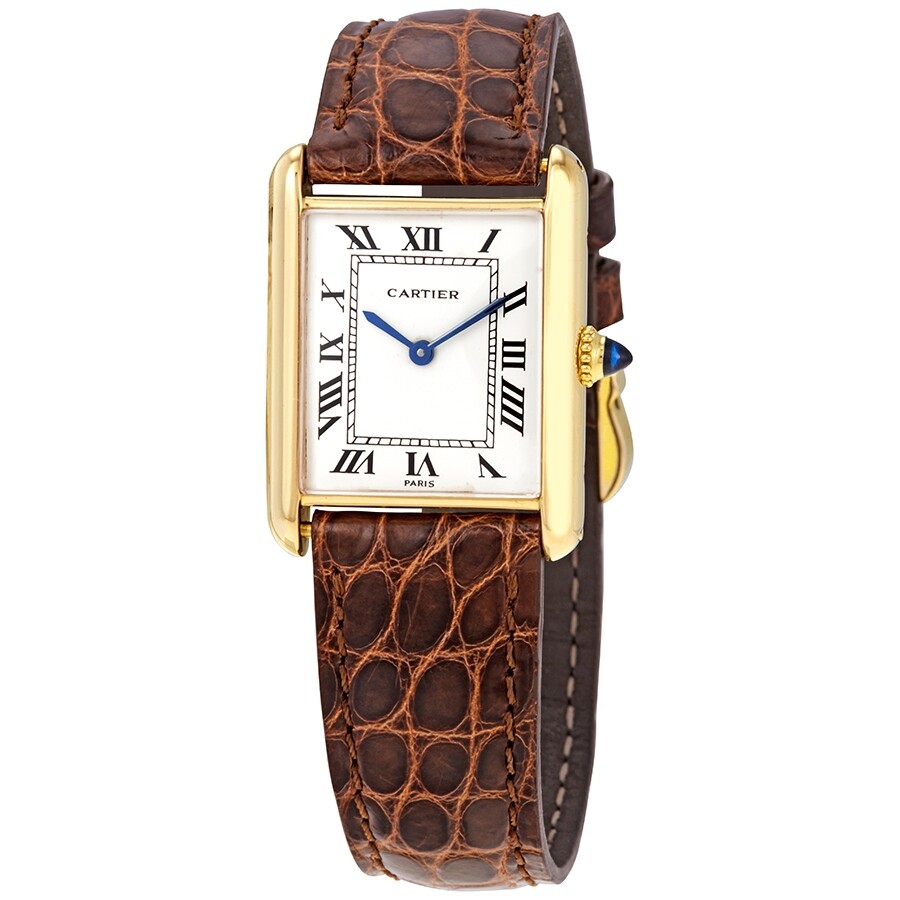 Cartier Pre-owned Cartier Hand Wind White Dial Ladies Watch Tank 23MM ...