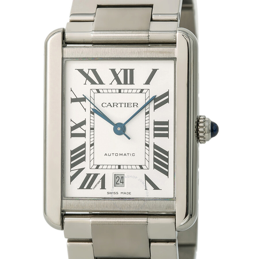 Pre-owned Cartier Tank Solo XL Automatic Silver Dial Men's Watch ...