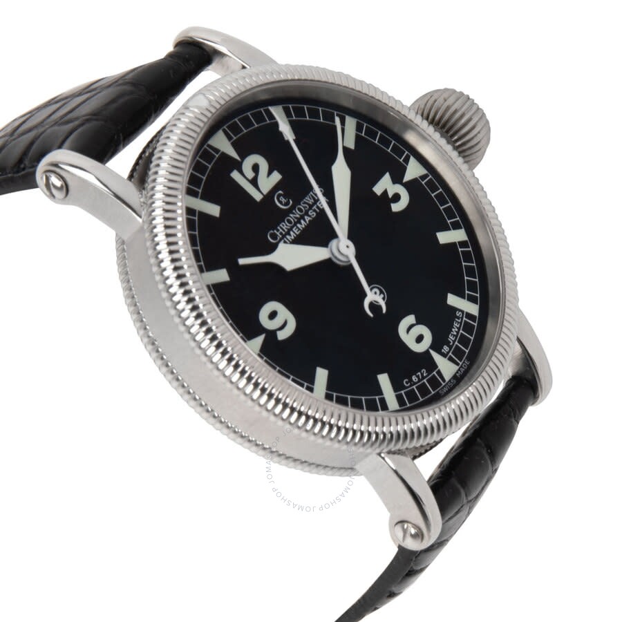Pre-owned Chronoswiss Timemaster Hand Wind Black Dial Men's Watch ...