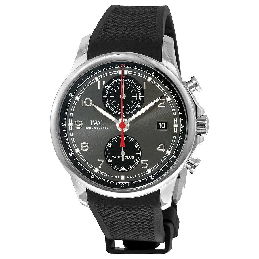IWC Pre-owned IWC Portugieser Yacht Club Automatic Anthracite Dial ...