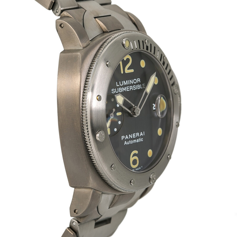 Pre-owned Panerai Luminor Submersible Automatic Chronometer Grey Dial ...