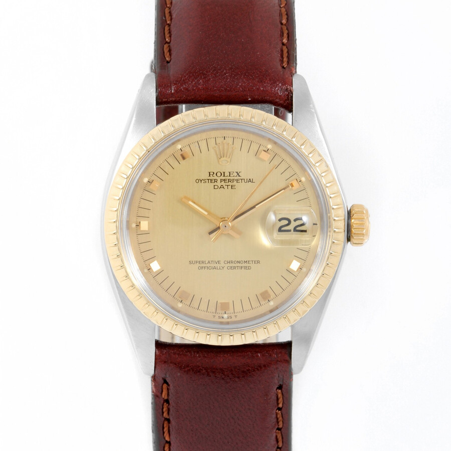 Rolex Pre-owned Rolex Date Automatic Champagne Dial Men's Watch 1505 ...