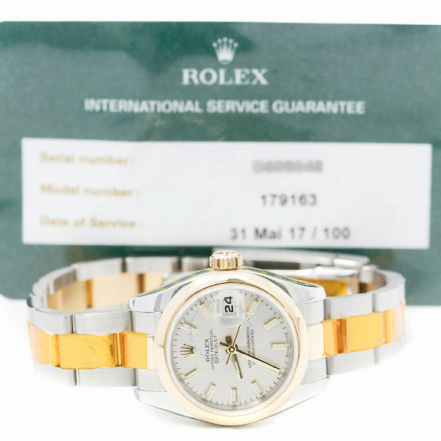Pre-owned Rolex Datejust Automatic Chronometer Silver Dial Ladies Watch ...