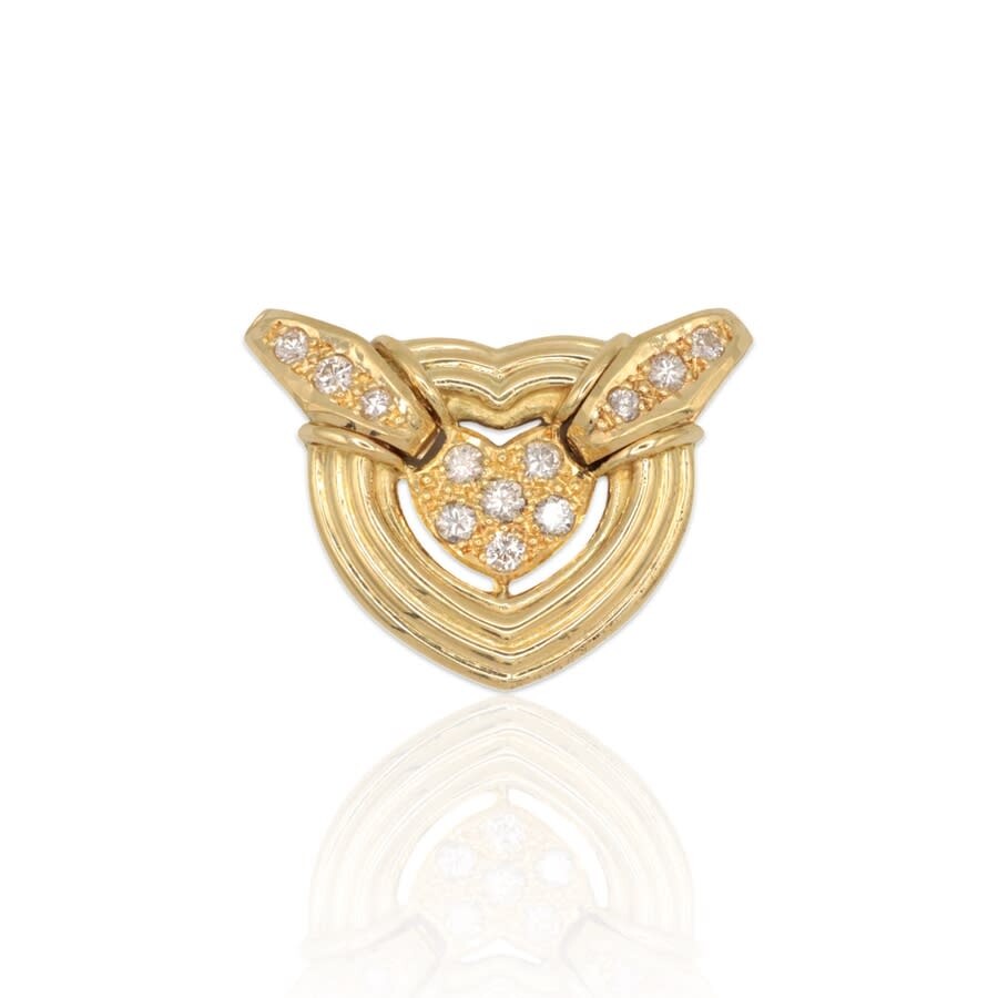 Estate Jewelry Pre-Owned 18K Yellow Gold Diamond Heart Necklace 61202 ...