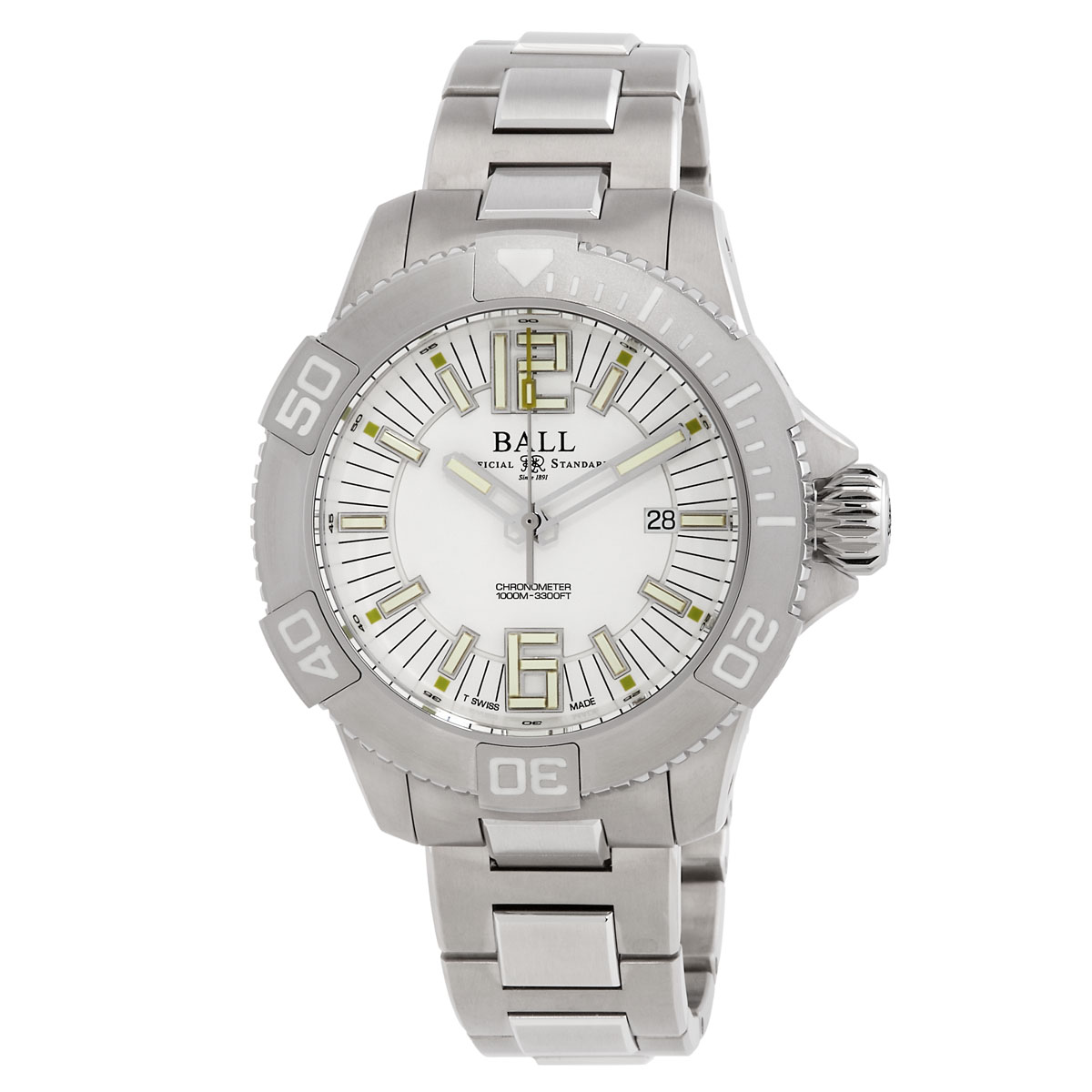 Ball Pre-owned Ball Engineer Hydrocarbon Automatic Silver Dial Men's ...