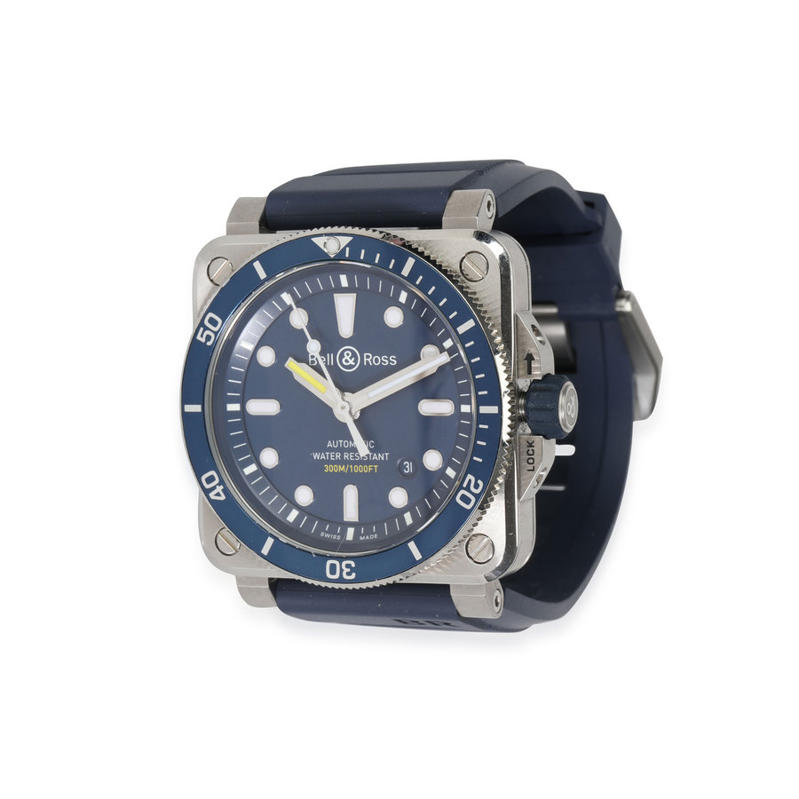 Bell And Ross Pre-owned Bell and Ross Diver Blue Dial Men's Watch ...
