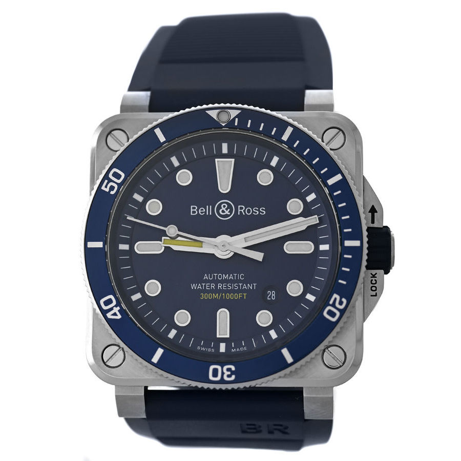 Bell And Ross Pre-owned Bell & Ross Diver Type Automatic Blue Dial Men ...