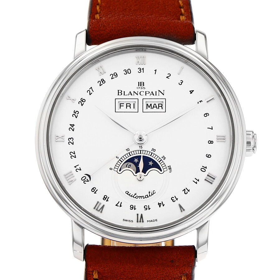 Pre-owned Blancpain Quantieme Complet White Dial Men's Watch 6263 1127 ...