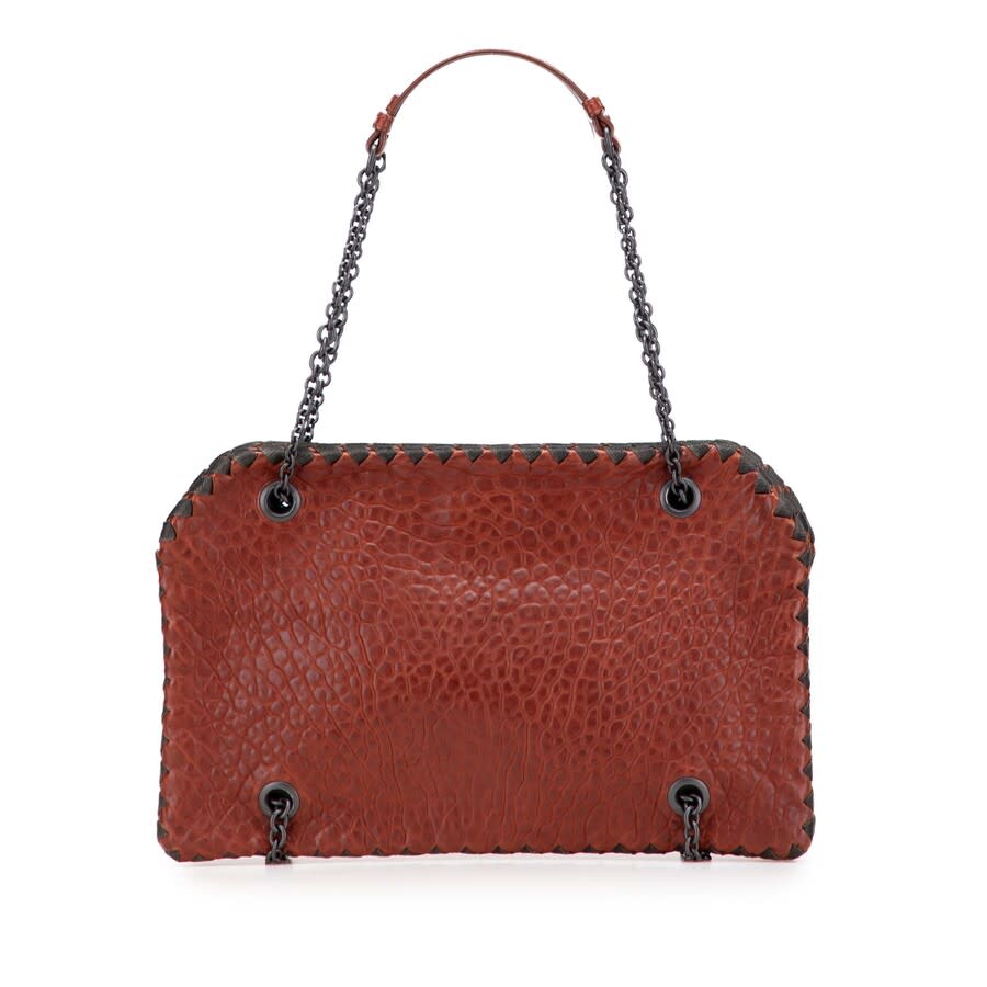 Bottega Veneta Pre-owned Bottega Veneta Textured Leather Whipstitch Duo ...