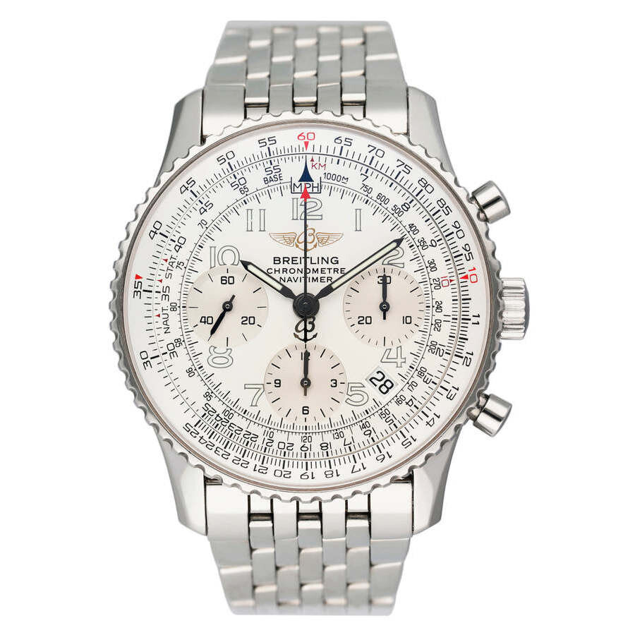 Breitling Pre-owned Breitling Navitimer Chronograph Automatic Chronometer Silver Dial Men's ...