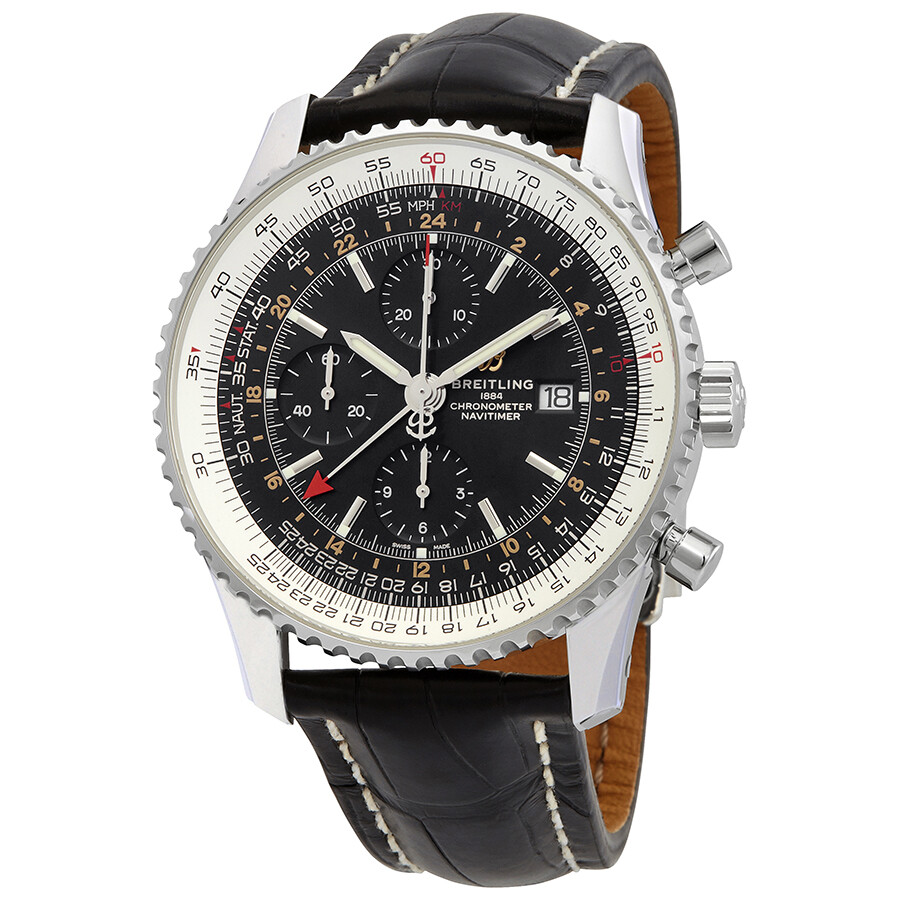 Breitling Pre-owned Breitling Navitimer GMT Chronograph Automatic Black ...