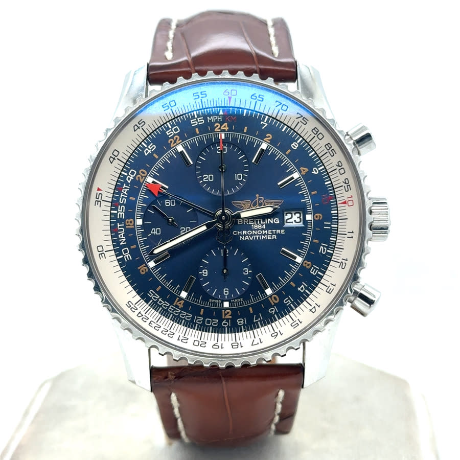 Breitling Pre-owned Breitling Navitimer World Gmt Chronograph GMT ...